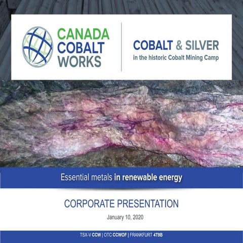 Canada cobalt-presentation-january-10-2020 | PDF | Chemistry | Science