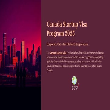 Canada Startup Visa 2025 | Entrepreneur PR Pathway & Eligibility | PDF
