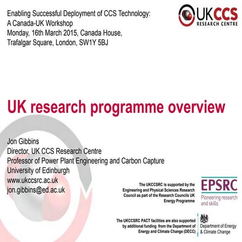 The Peterhead Carbon Capture and Storage Project - plenary presentation ...