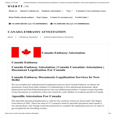 Canada Attestation | Canada Embassy Attestation | Canada Consulate ...