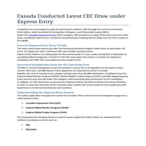 Canada Conducted Latest CEC Draw under Express Entry.docx