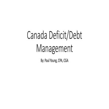 Canada deficit - Federal level | PPTX