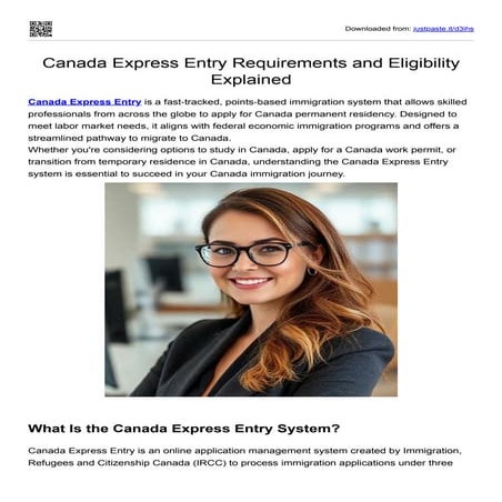 Canada Express Entry Requirements and Eligibility Explained | PDF