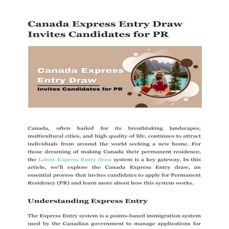 Canada Express Entry Draw Invites Candidates for PR.pdf