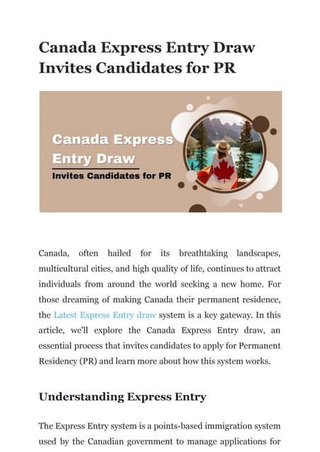 Guide to Canada's Express Entry Program.pdf | Careers
