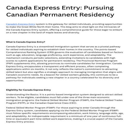 Canada Express Entry Pursuing Canadian Permanent Residency.pdf