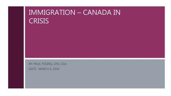 Immigration and Refugees: Canada - Issues at Hand | PPT