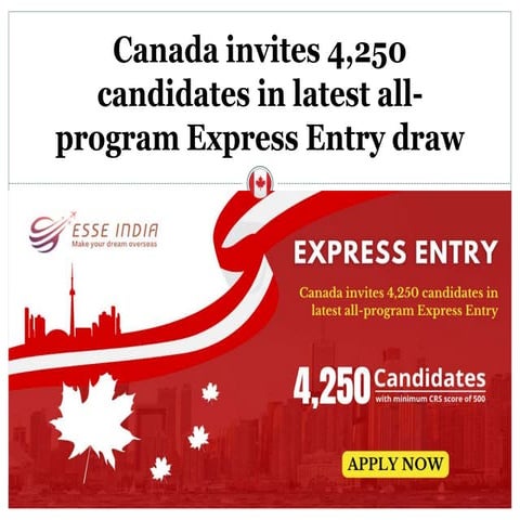 Canada invites 4,250 candidates in latest all-program Express Entry ...