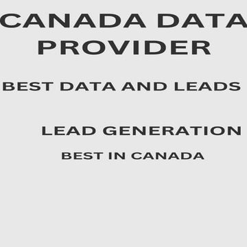 Canada Data provider is the best in Canada to provide B2C and B2B ...