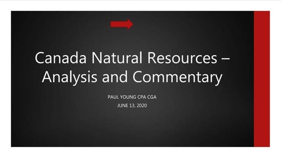 Canada| Natural Resources Sector| What's next | PPT