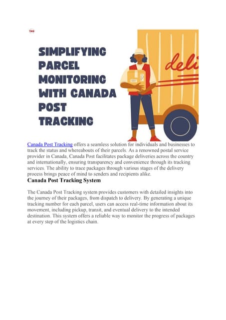 TCS Tracking | Learn how TCS Tracking system works | PDF