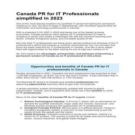 Canada PR for IT Professionals simplified in 2023.pdf