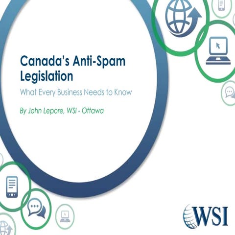 Canada's anti spam legislation | PPTX