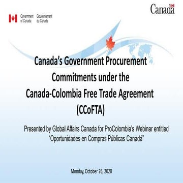 Canada's Government Procurement | PPT
