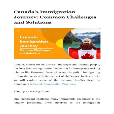 Canada's Immigration Journey_ Common Challenges and Solutions.pdf