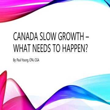 Canada Slow Economic Growth - What Needs to Happen? | PPT