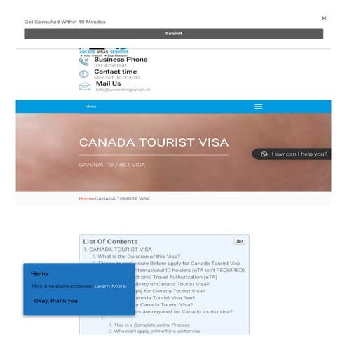 Canada tourist visa | PDF