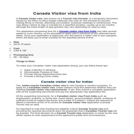 Canada Tourist visa From India.pdf