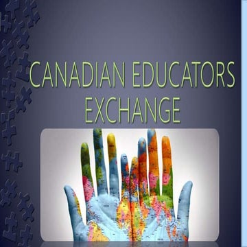 Canadian educators exchange | PPTX