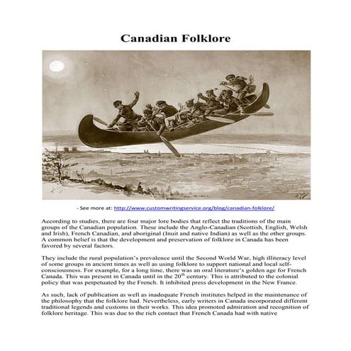 Canadian folklore | PDF