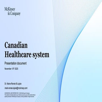 The Canadian Healthcare System, 2025- a McKinsey Perspective | PDF