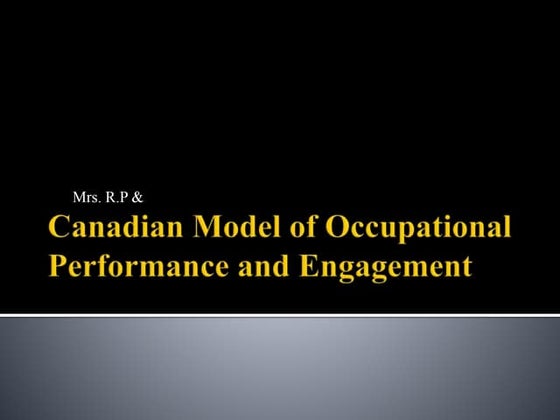 contexts and environments in occupational therapy | PPT