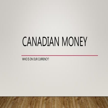 Canadian Money | PPTX