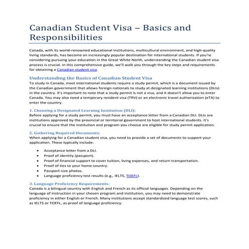 Canadian Student Visa – Basics and Responsibilities.docx