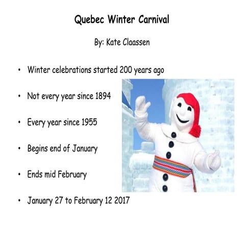 Canadian Icon Winter Carnival | PPTX