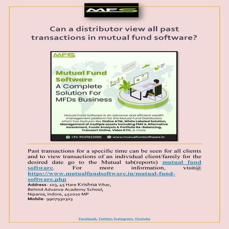 Can a distributor view all past transactions in mutual fund software.pdf