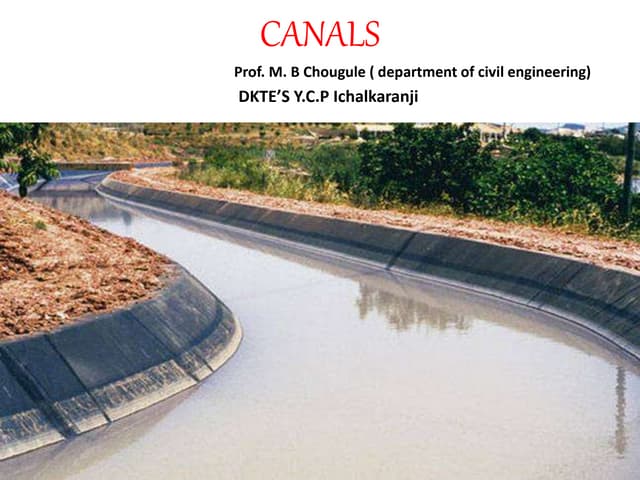 Cross section of the canal, balancing depth and canal fsl | PPTX
