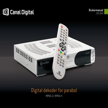 Brukerveiledning: Canal Digital CDC 5050 | PDF