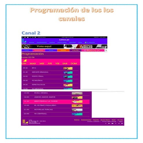 Canales de televisiòn | PDF