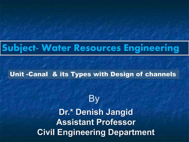 10 DESIGN OF SURGE TANK in hydro power .pptx