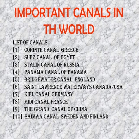 Canals of the World | PPS