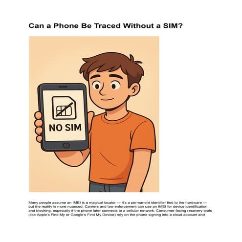 Can a Phone Be Traced Without a SIM pdf | PDF