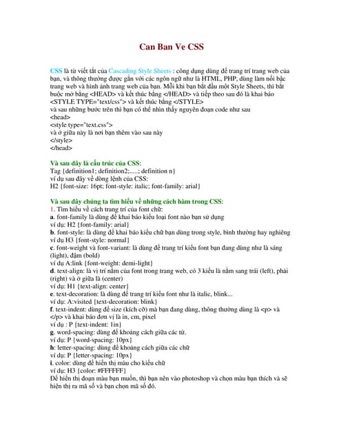 Bài tập HTML/CSS | PDF