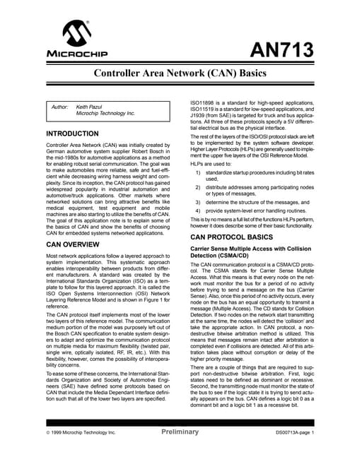 Controller Area Network(CAN) | PPTX