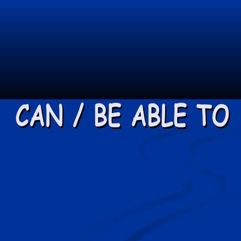 Can be able to | PPT