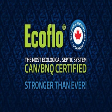 Ecoflo: Stronger Than Ever - The most ecological septic system CAN/BNQ ...