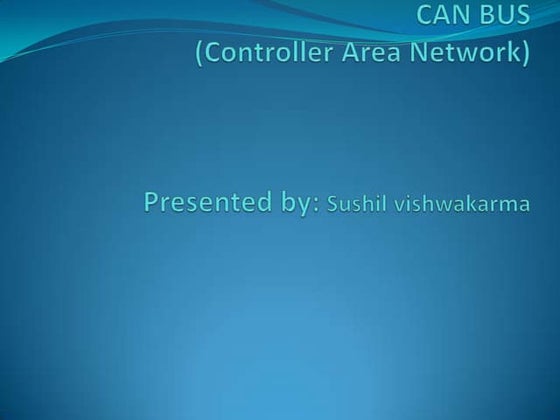Controller Area Network(CAN) | PPTX