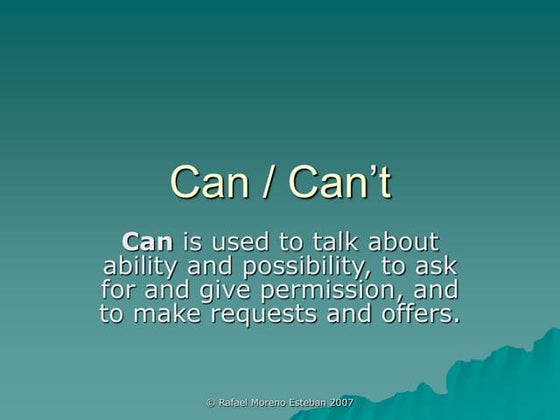 Can/Can't | PPT