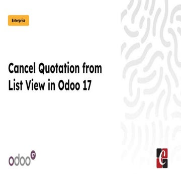 Cancel Quotation from List View in Odoo 17 | PPTX