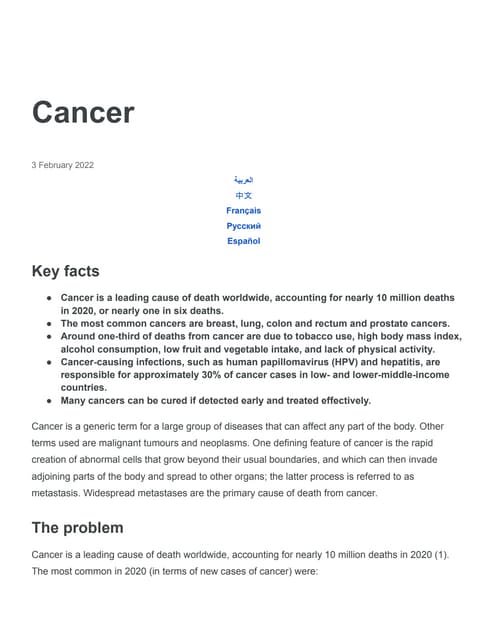 CANCER | PPT