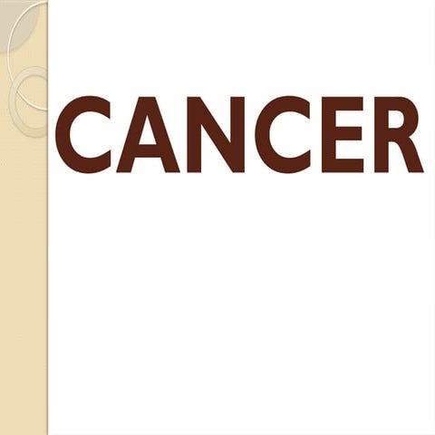 cancer . pptx community health nursing | PPTX