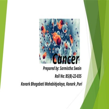 Class 12 biology project on the topic cancer | DOCX