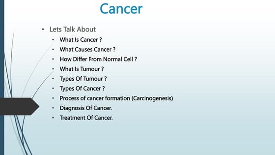 Cancer | PPTX | Cancer | Diseases and Conditions