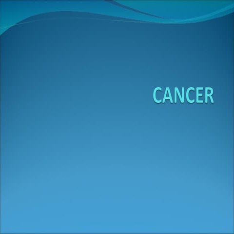 CANCER | PPT