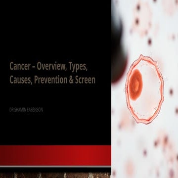 CANCER - COMMUNITY MEDICINE - POWERPOINT | PPTX