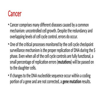 Cancer-powerpoint-Cell and Molecular Biology | PPTX
